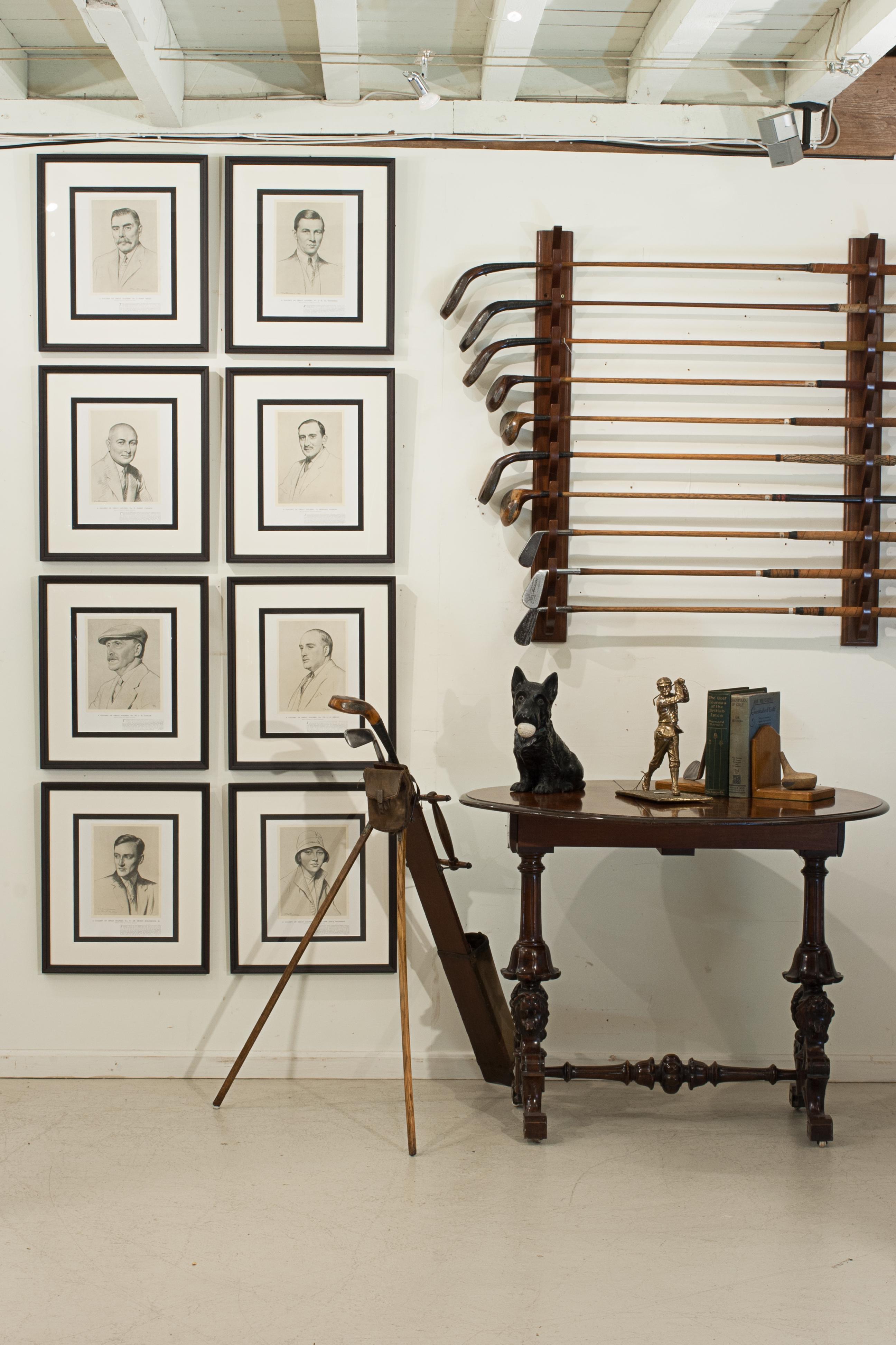 Gallery of Golfers, Set of 8 Portraits of Famous Golfers at 1stDibs