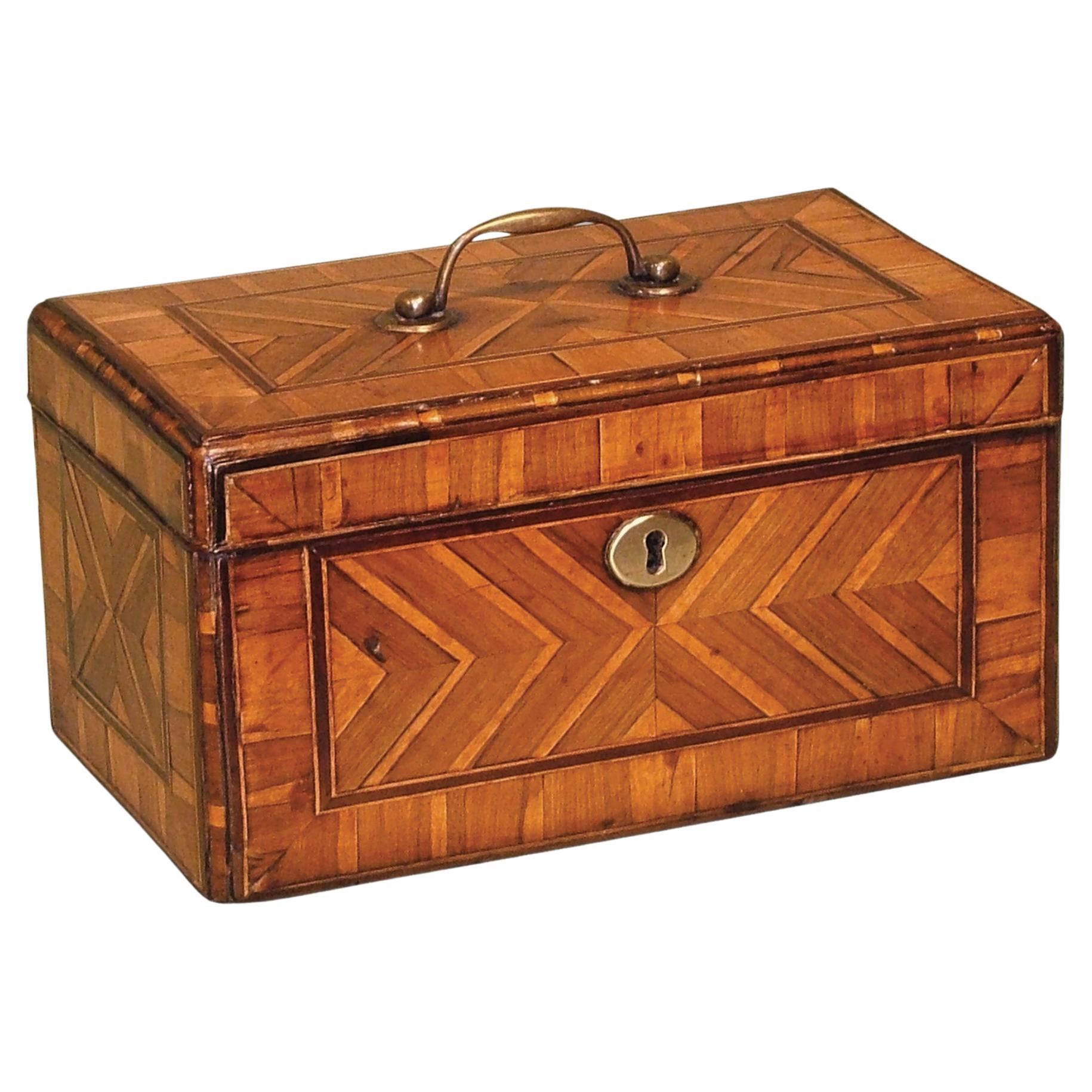 Early George II Period Early 18th Century Walnut Inlaid Tea Chest at ...