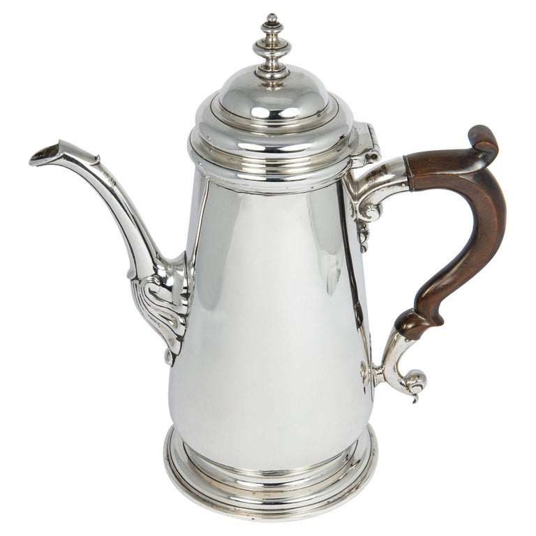 George II Sterling Silver Coffee Pot For Sale at 1stDibs