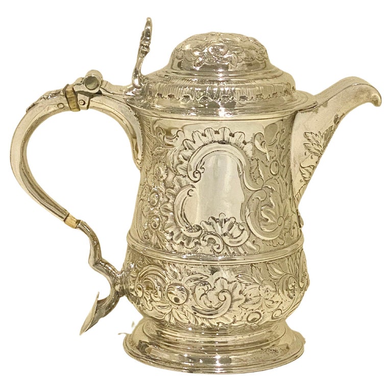 George II Sterling Silver Lidded Tankard with Spout London 1744 For ...