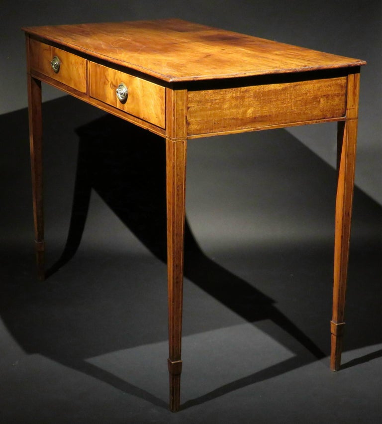 George III Inlaid Mahogany Writing Table / Sofa Table, England Circa ...