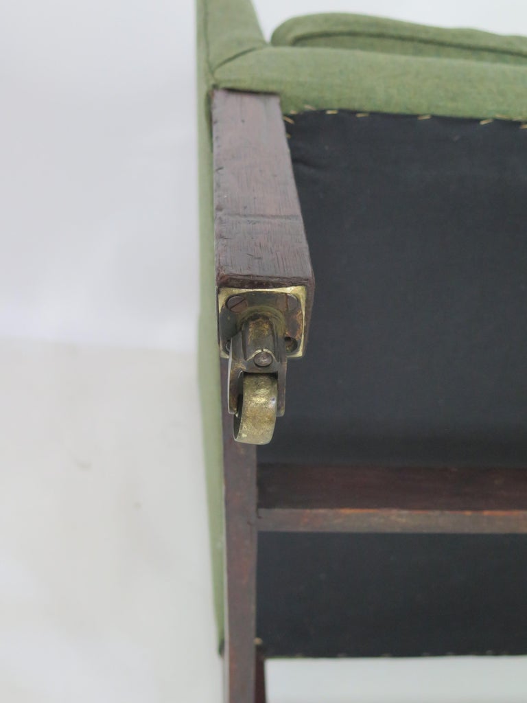 George III Library Chair with Marlborough Legs For Sale at 1stDibs