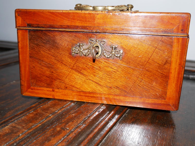 George III Satinwood and Crossbanded Tea Caddy For Sale at 1stDibs