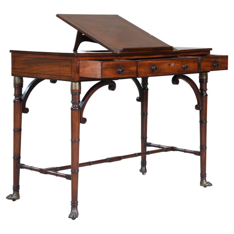 George iv Mahogany Campaign Desk For Sale at 1stDibs