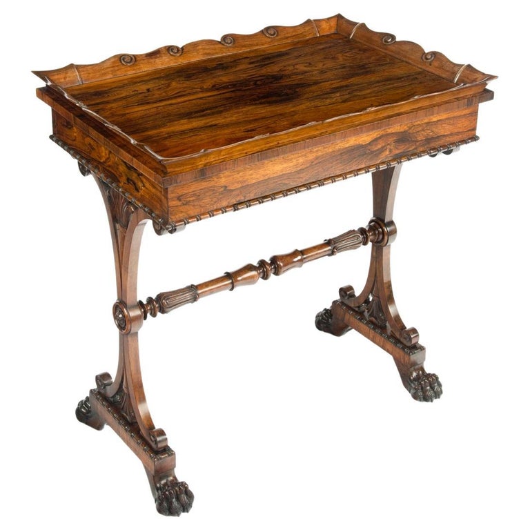 George IV Rosewood Tray Top Table, Attributed to Gillows For Sale at ...