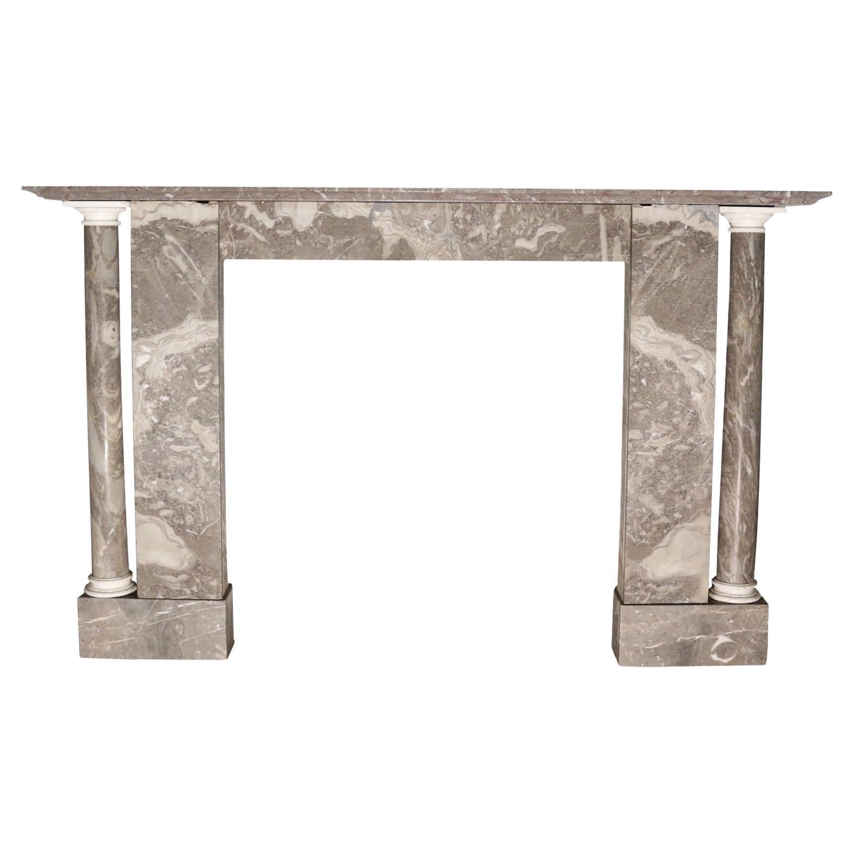 Antique Portoro Marble Fire Mantel at 1stDibs