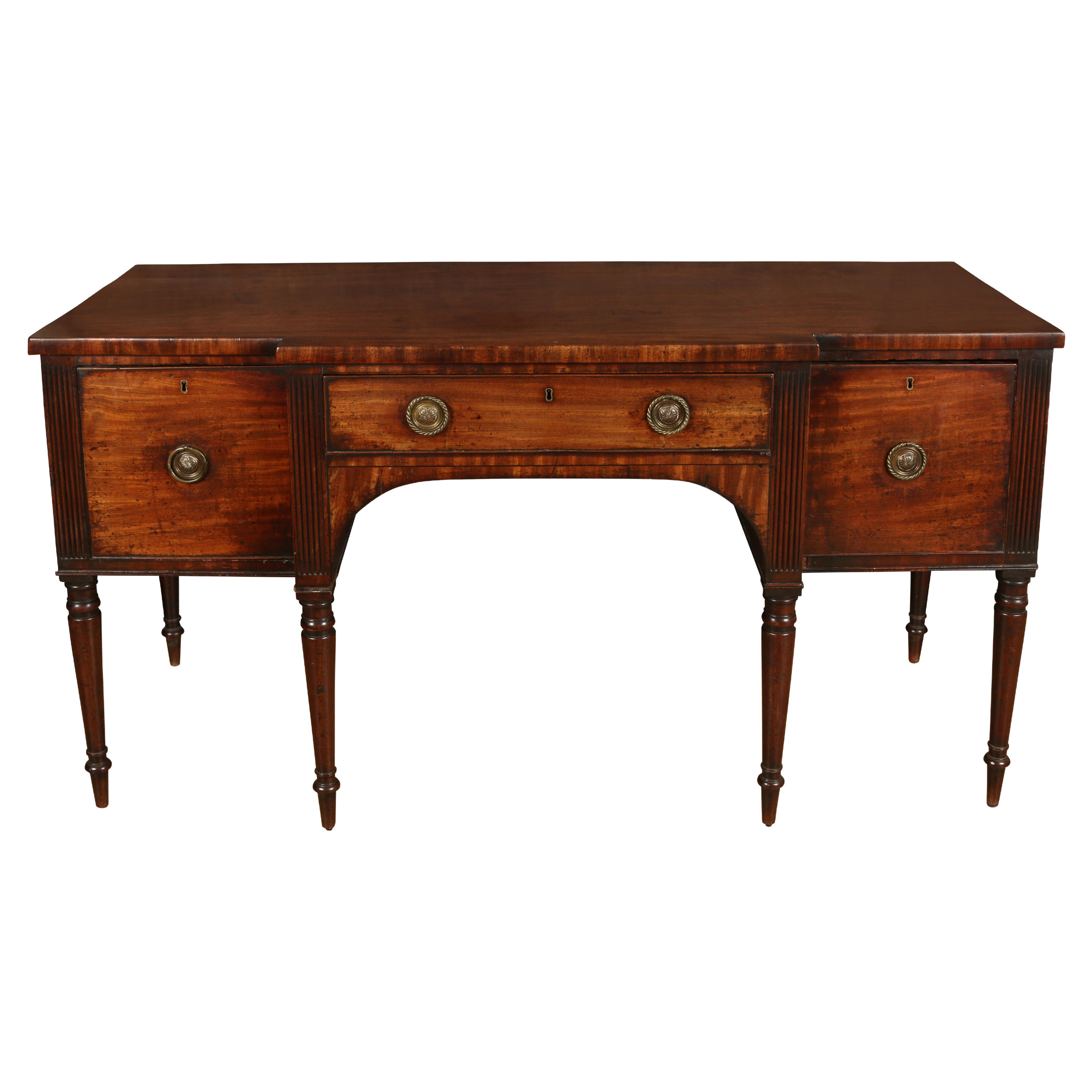CRAFTIQUE Solid Mahogany Georgian Style Huntboard Sideboard For Sale at ...