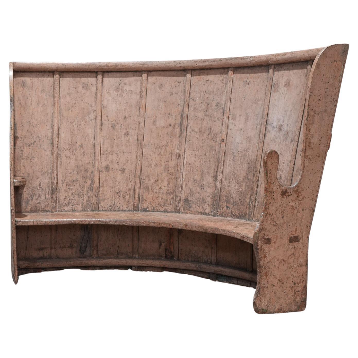 Beautiful Georgian Oak High Back Antique Settle at 1stDibs