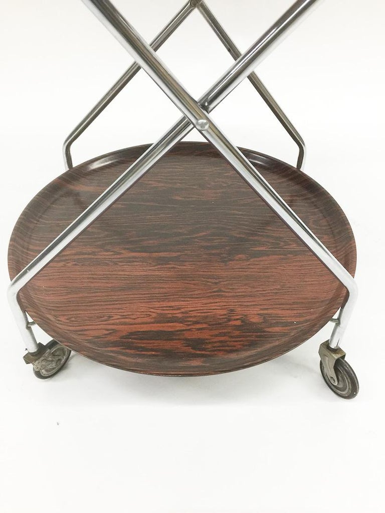 German PK Folding Serving Trolley, 1970s For Sale at 1stDibs