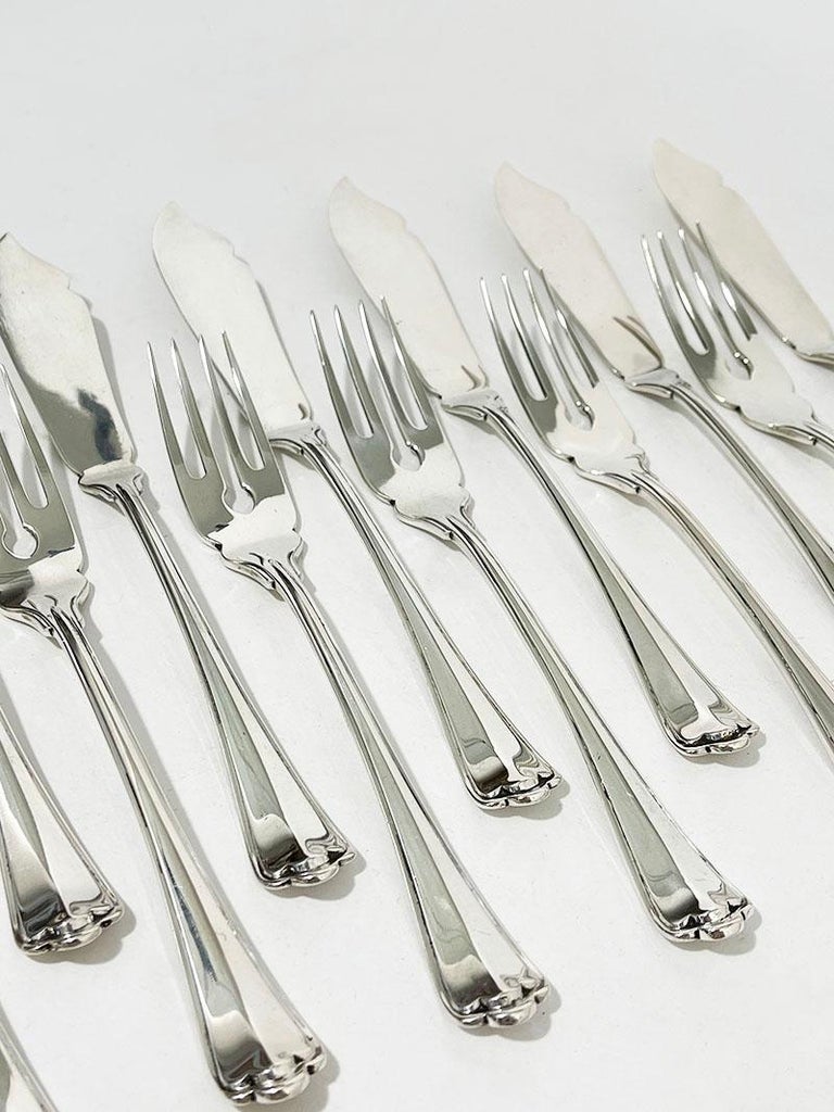 German Silver Fish Cutlery from Wilkens and Sohne, Bremen, 1886-1888 ...