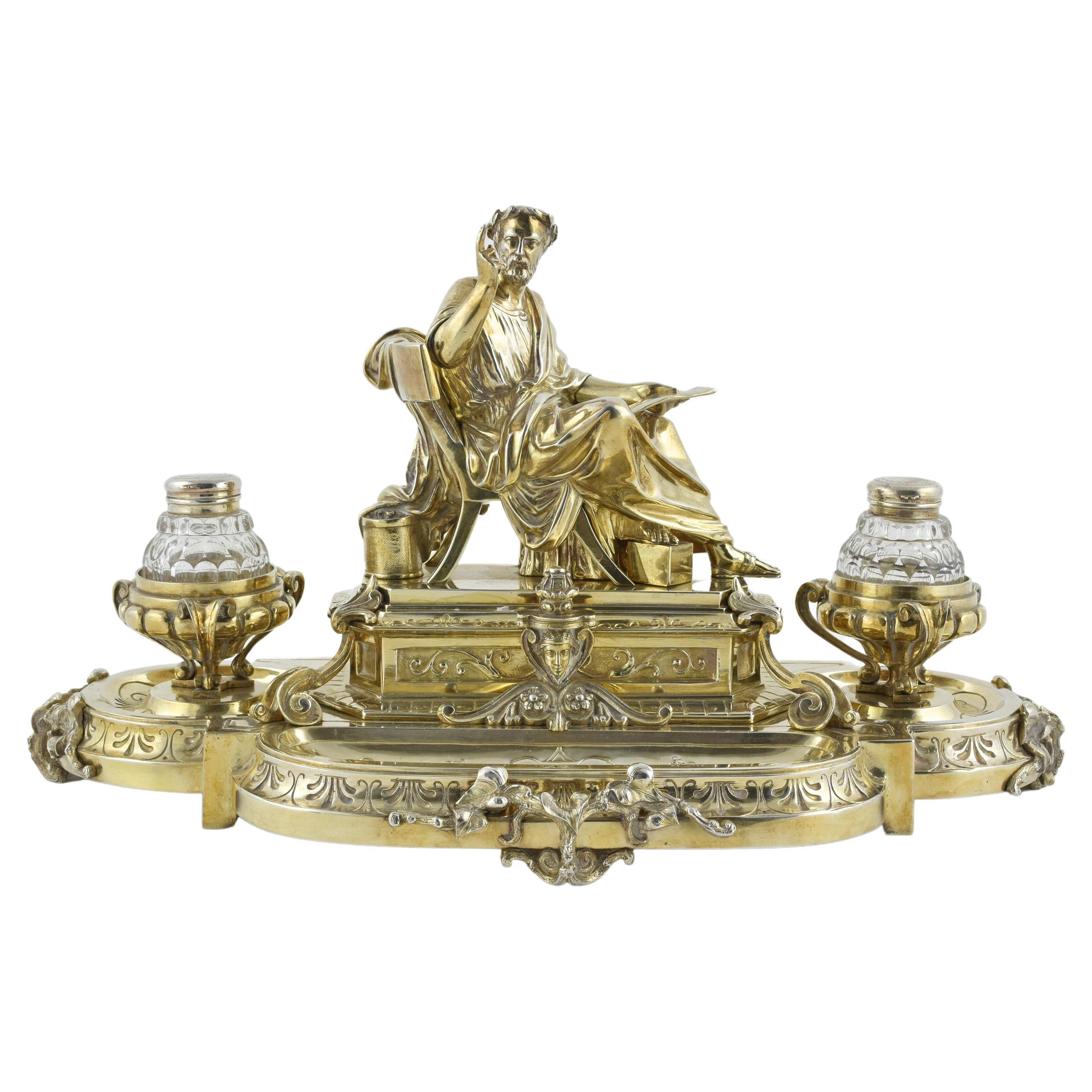 Gothic English Ink Stand, circa 1880 For Sale at 1stDibs
