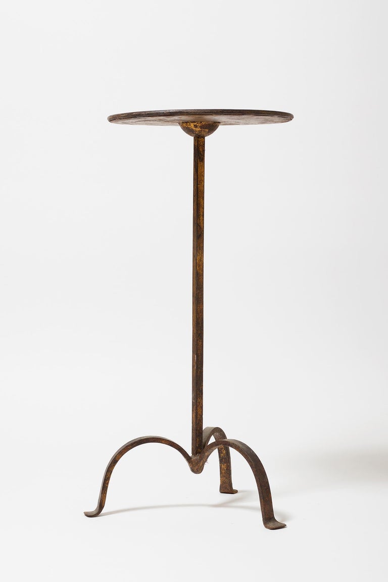 Gilt Wrought Iron Martini Table at 1stDibs