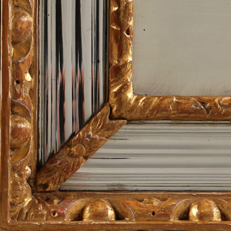 Giltwood 'Gold' 19th Century Mirror, Quadruple Bevelled Border, Mercury ...