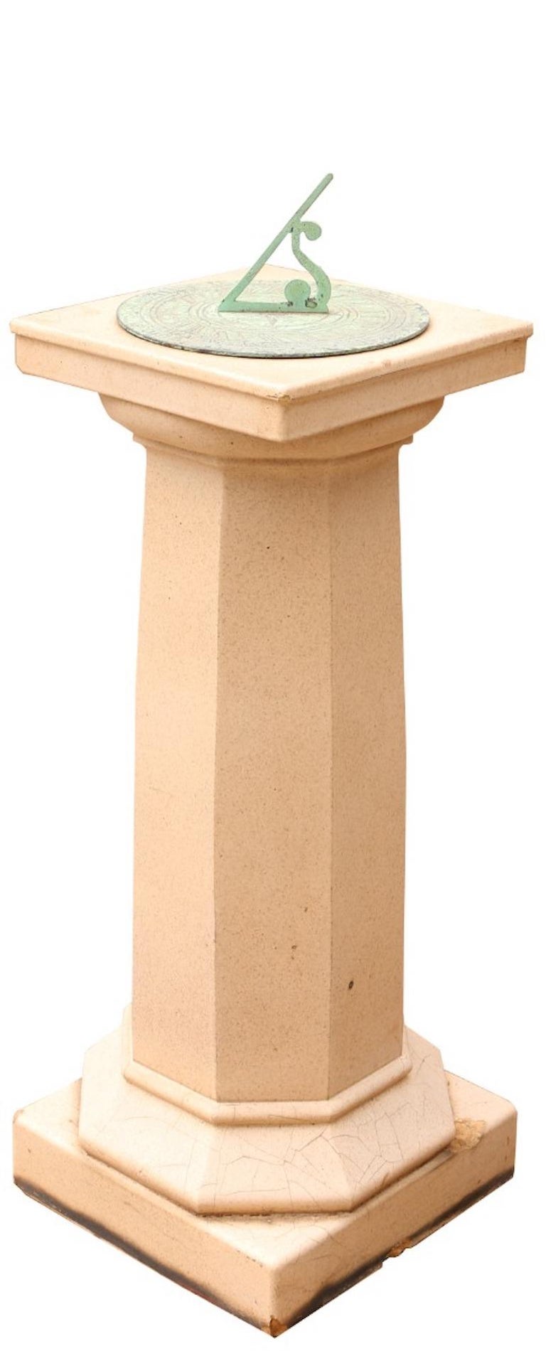 Glazed Ceramic Lefco Sundial For Sale at 1stDibs