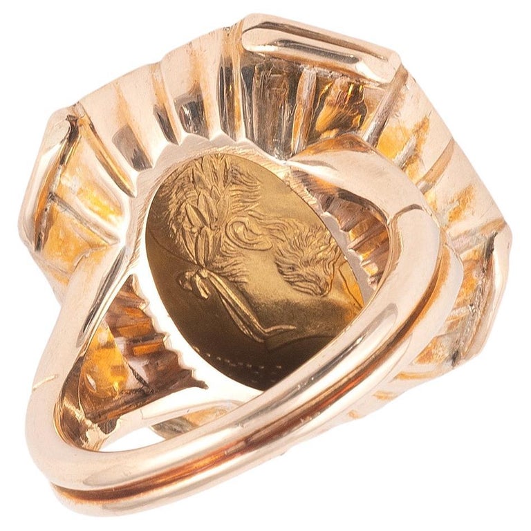 A Gold And Austrian Coin Ring For Sale at 1stDibs