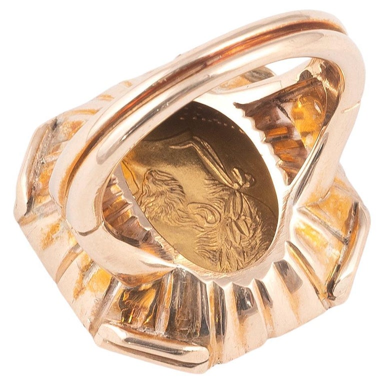 A Gold And Austrian Coin Ring For Sale at 1stDibs