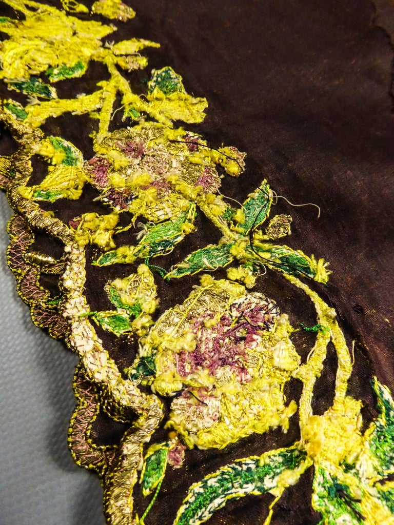 A gold and silk embroidered Fichu or Palatine Fichu Scarf - Europe ...