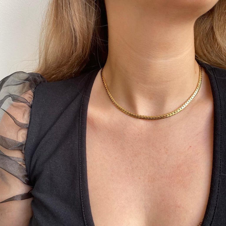 Gold Cartier Curb Link Chain at 1stDibs
