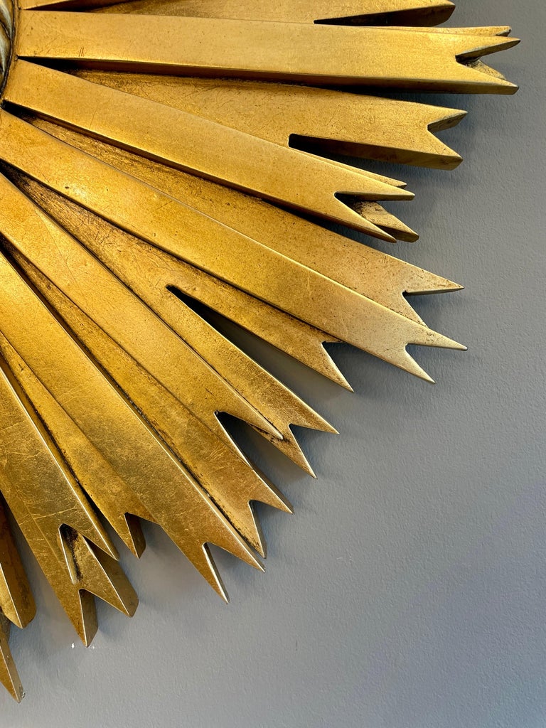Gold Gilt Sunburst Mirror For Sale at 1stDibs