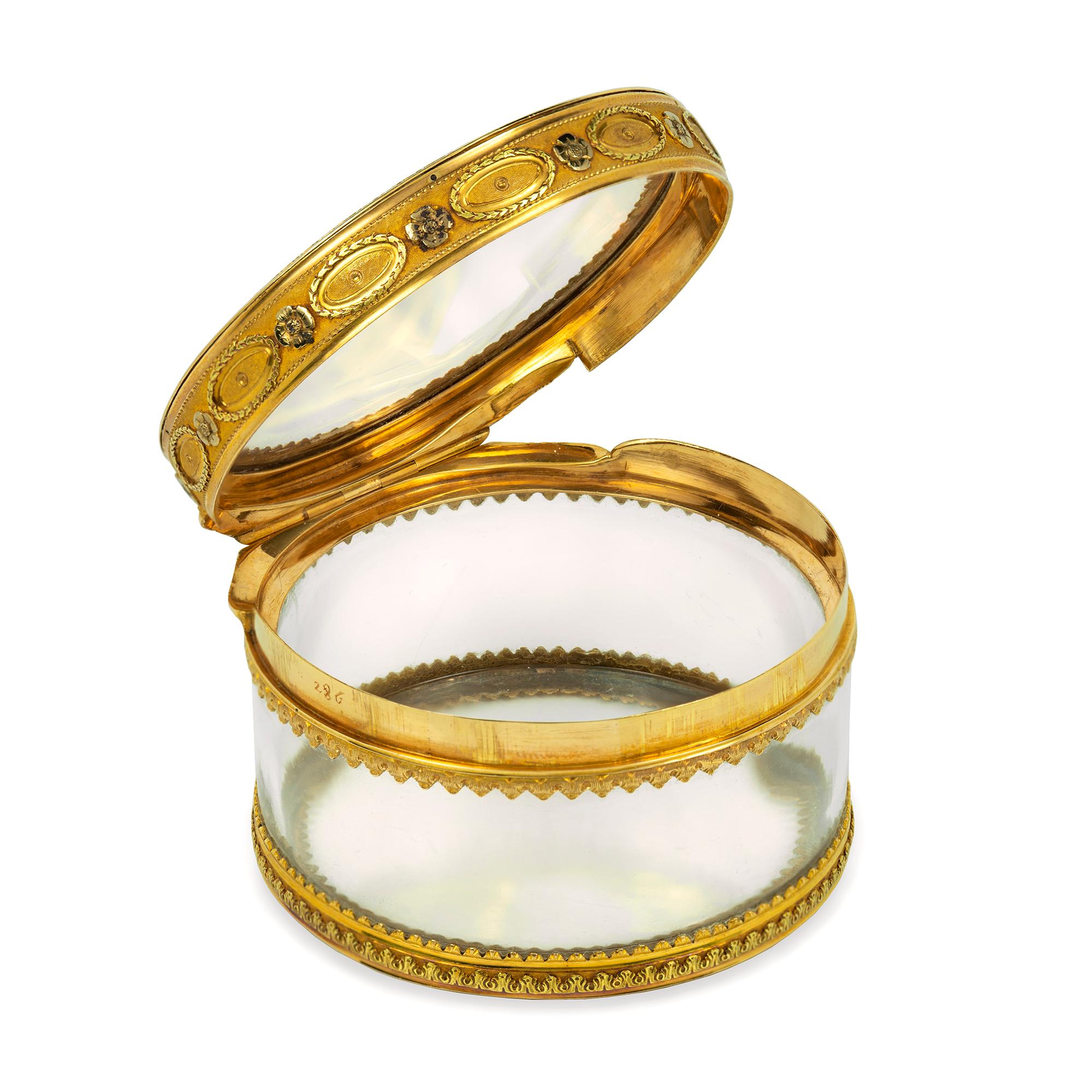 Gold Mounted Rock Crystal Box For Sale at 1stDibs | rock box for sale ...