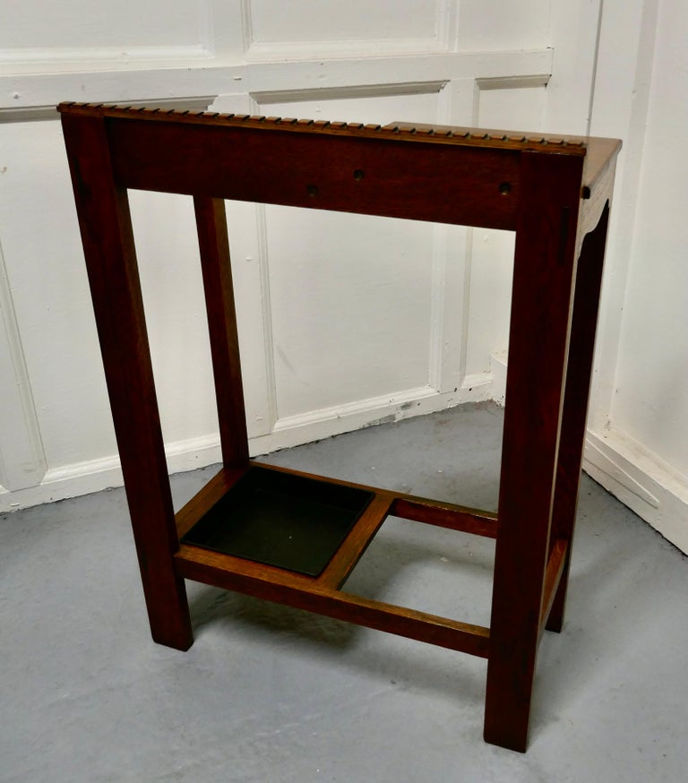 Golden Oak Hall Table Stick Stand For Sale at 1stDibs