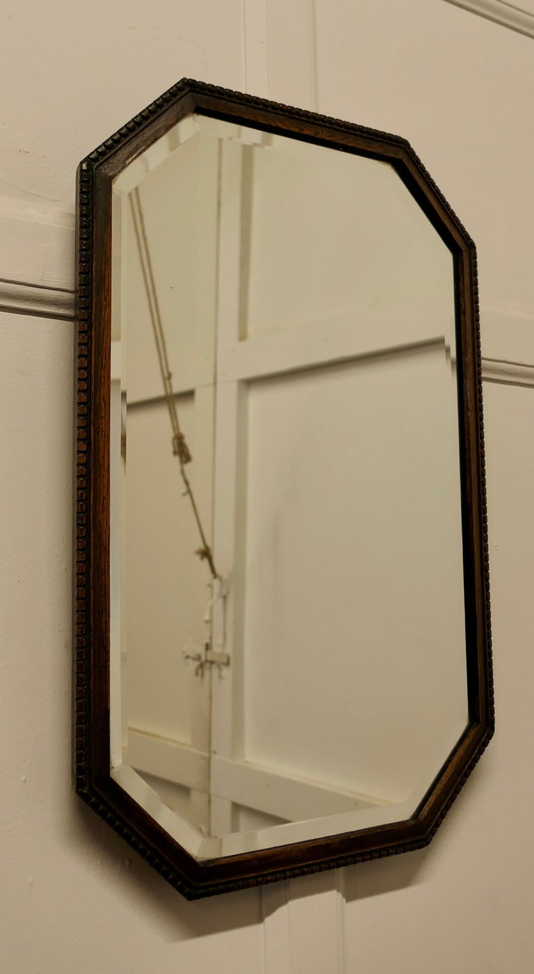 Good Art Deco Oak Mirror a Good Art Deco Wall Mirror For Sale at 1stDibs