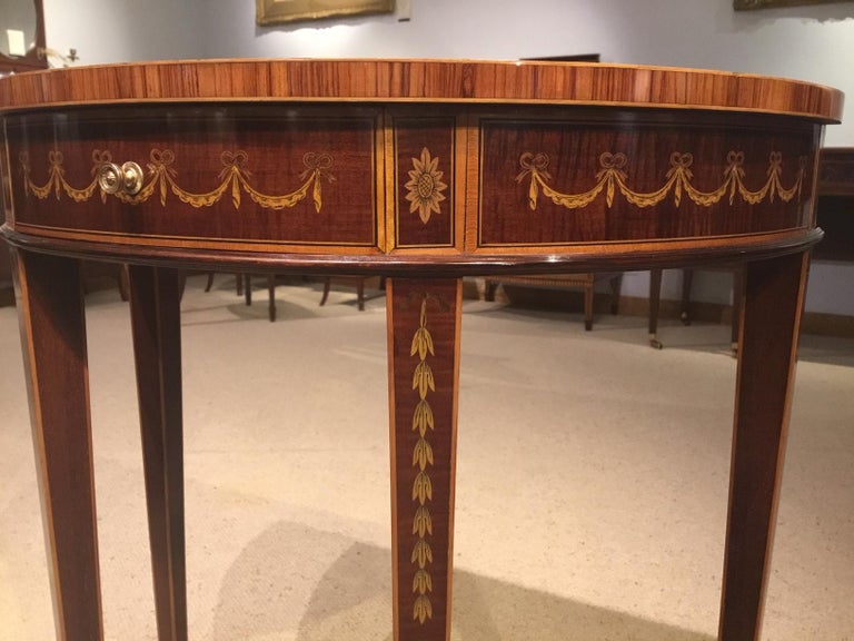 Good Pair of Sheraton Designed Demi Lune Pier Tables For Sale at 1stDibs