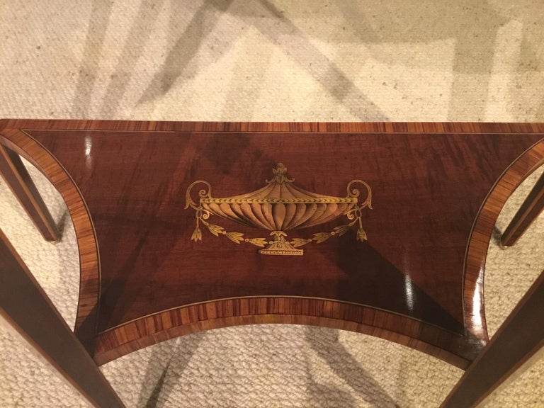 Good Pair of Sheraton Designed Demi Lune Pier Tables For Sale at 1stDibs