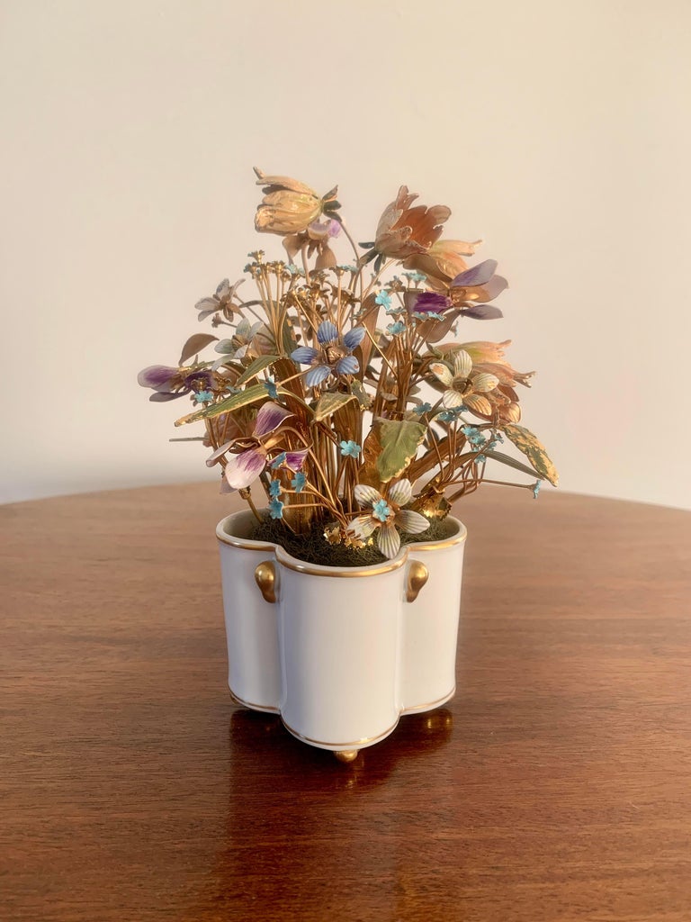 Gorgeous Arrangement of Enamel Flowers, "Fleurs Des Siecles" by Vista ...