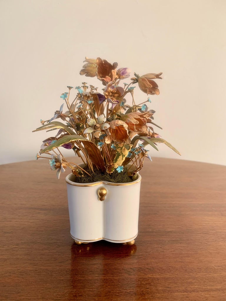 Gorgeous Arrangement of Enamel Flowers, "Fleurs Des Siecles" by Vista ...