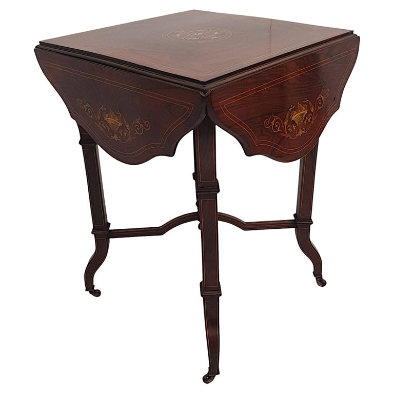 Gorgeous Late 19th Century Drop Leaf Lamp or Occasional Table For Sale ...