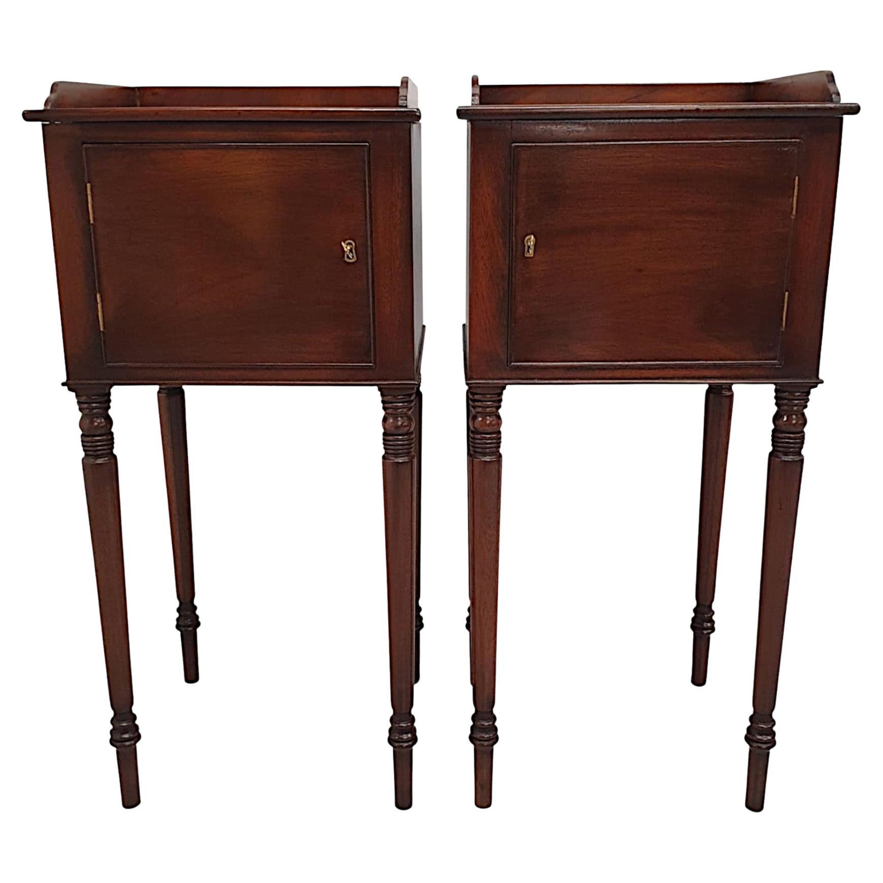 A Gorgeous Pair of 20th Century Hand Made Bedside Tables For Sale at ...