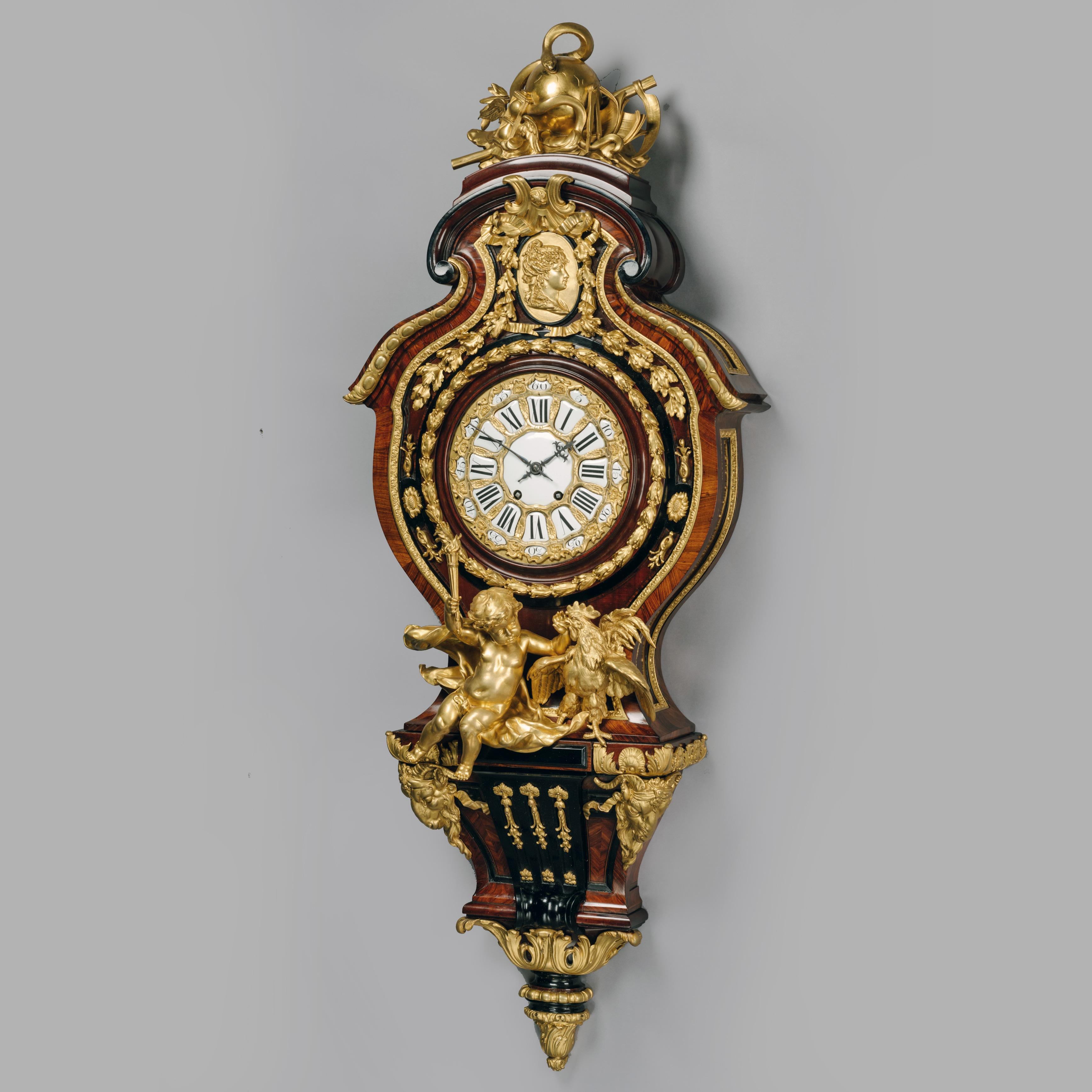 Grand Figural Cartel Clock, After a Design by Gilles-Marie Oppenord For ...