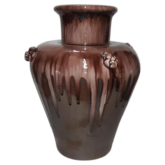 Monumental Majolica Grecian Style Urn For Sale at 1stDibs