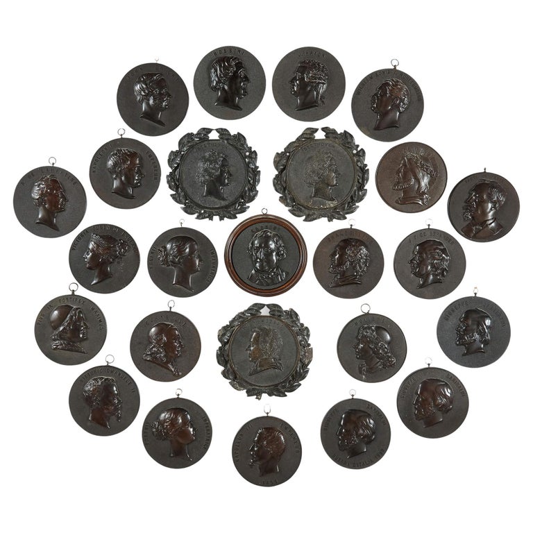 Group of Bois Durci Portrait Roundels For Sale at 1stDibs