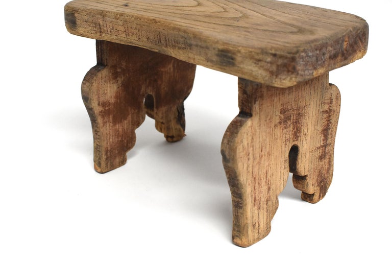 Group of Three Rustic Country Antiques Oil Lamp Stool Grain Measure at ...