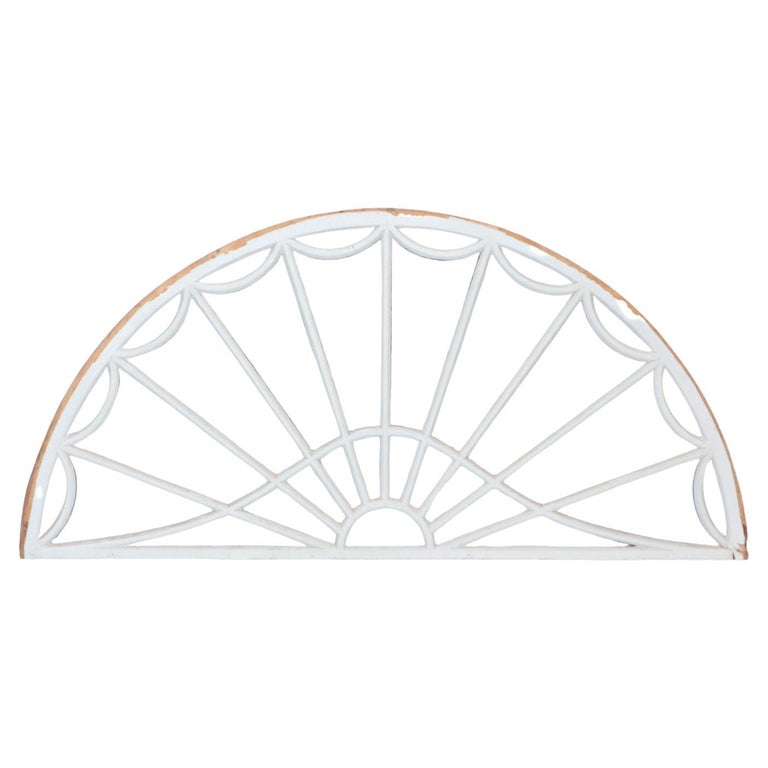 Half Round Painted Iron Transome Window, French, circa 1900 For Sale at ...