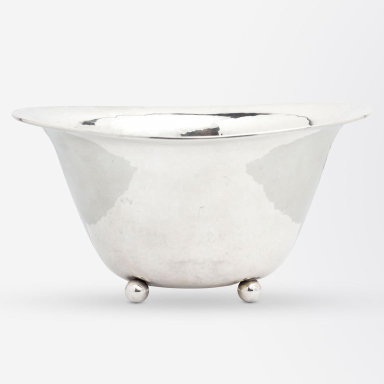 Hand Wrought Sterling Silver Bowl with Serving Spoon by Lebolt and Co ...