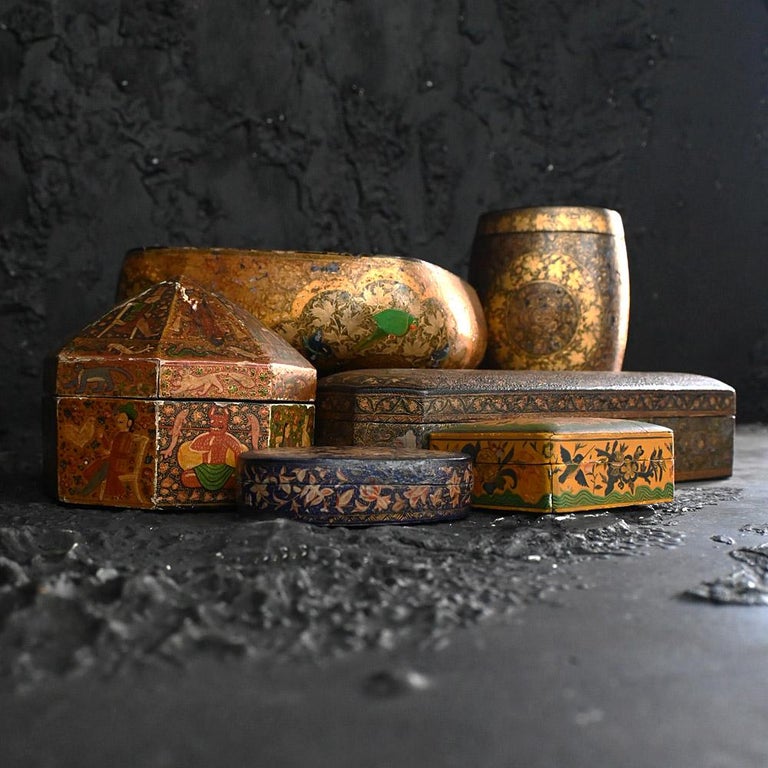 A handpicked Collection of Late 19th Century Papier Mache Kashmiri ...