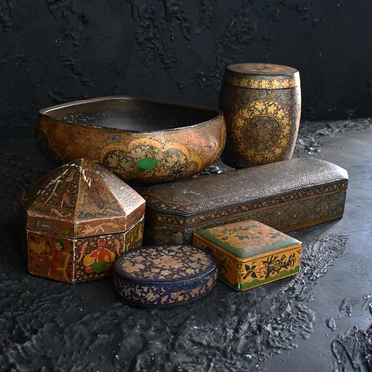 A handpicked Collection of Late 19th Century Papier Mache Kashmiri ...