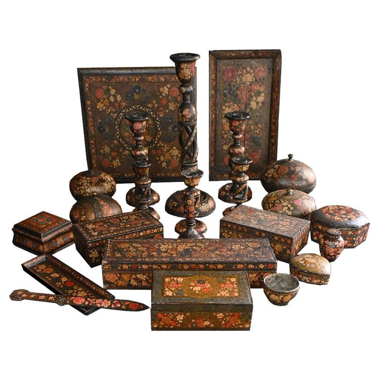 A handpicked Collection of Late 19th Century Papier Mache Kashmiri ...
