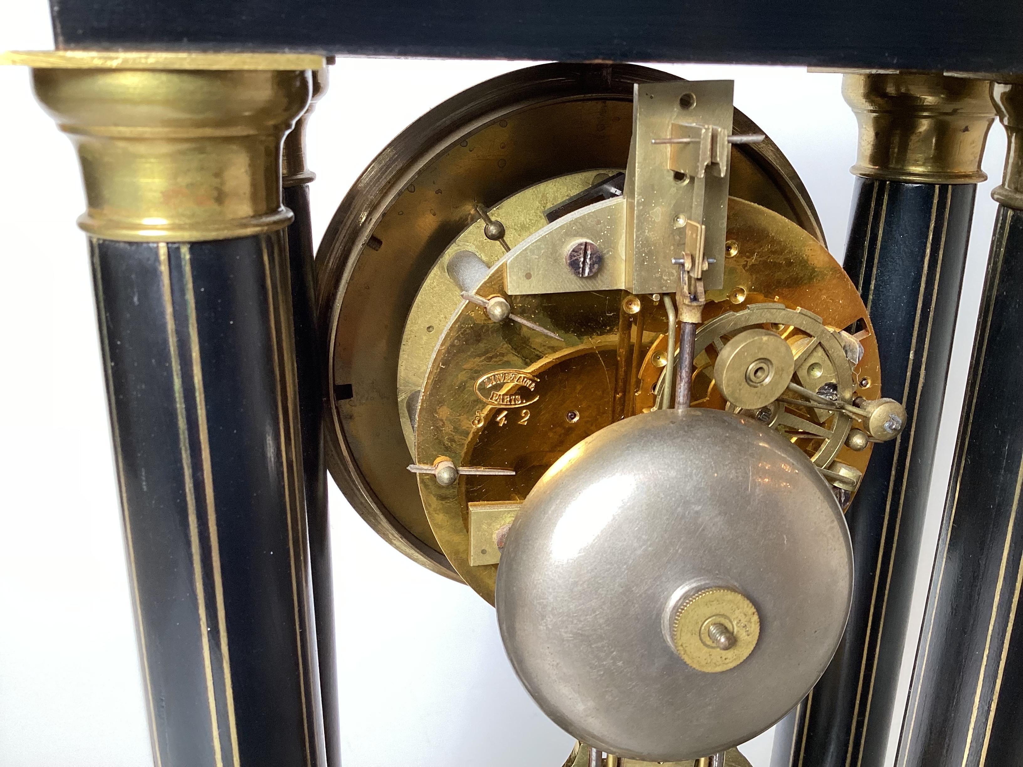 A Handsome Napoleon III 19th Century Portico Clock. For Sale at 1stDibs