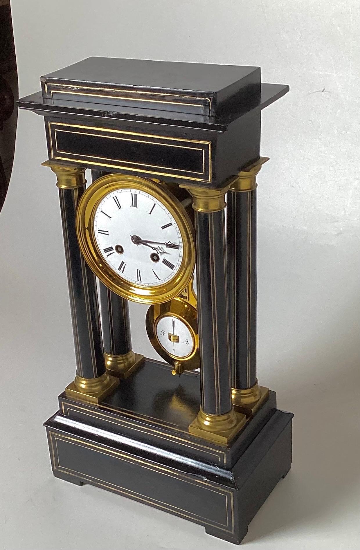 A Handsome Napoleon III 19th Century Portico Clock. For Sale at 1stDibs