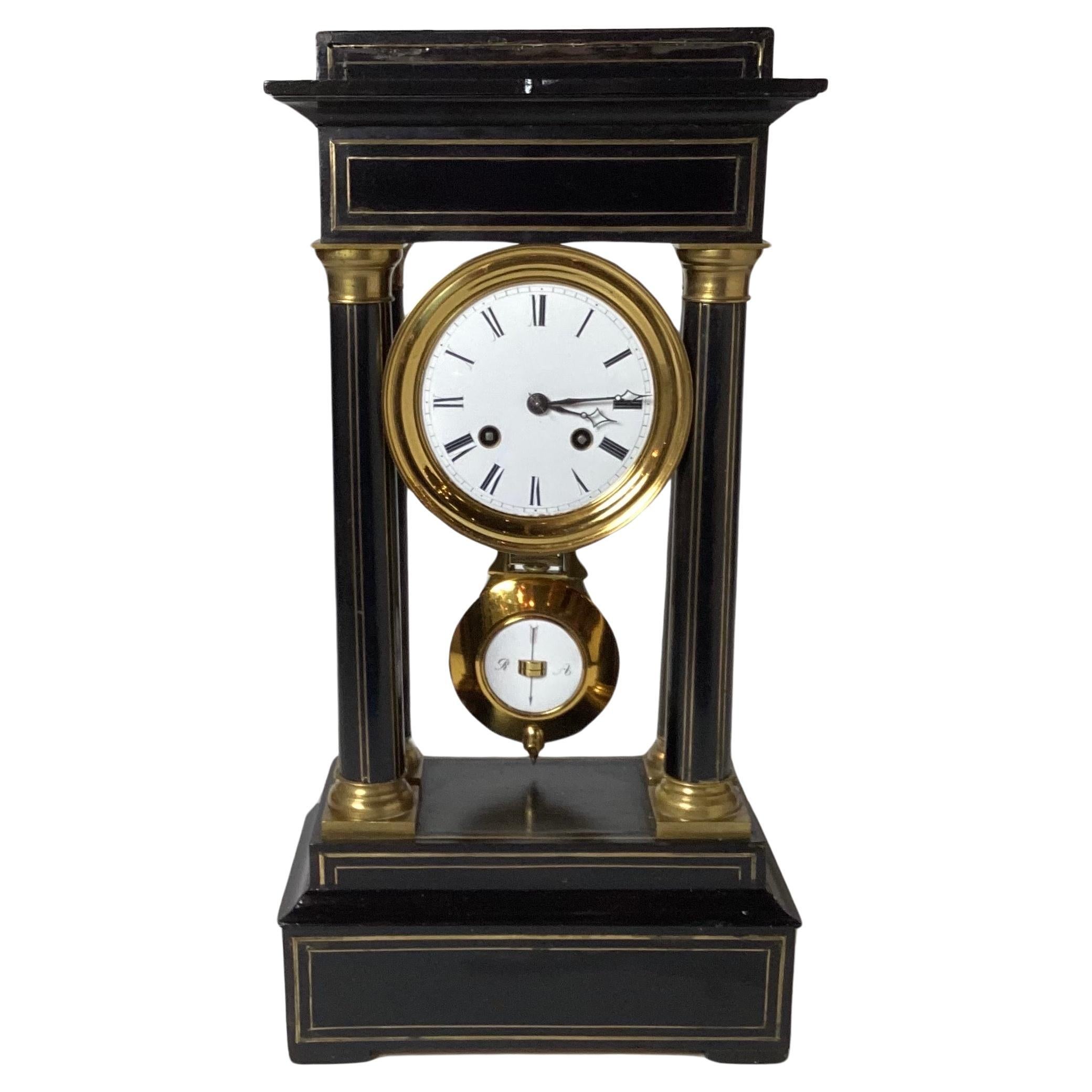 A Handsome Napoleon III 19th Century Portico Clock. For Sale at 1stDibs