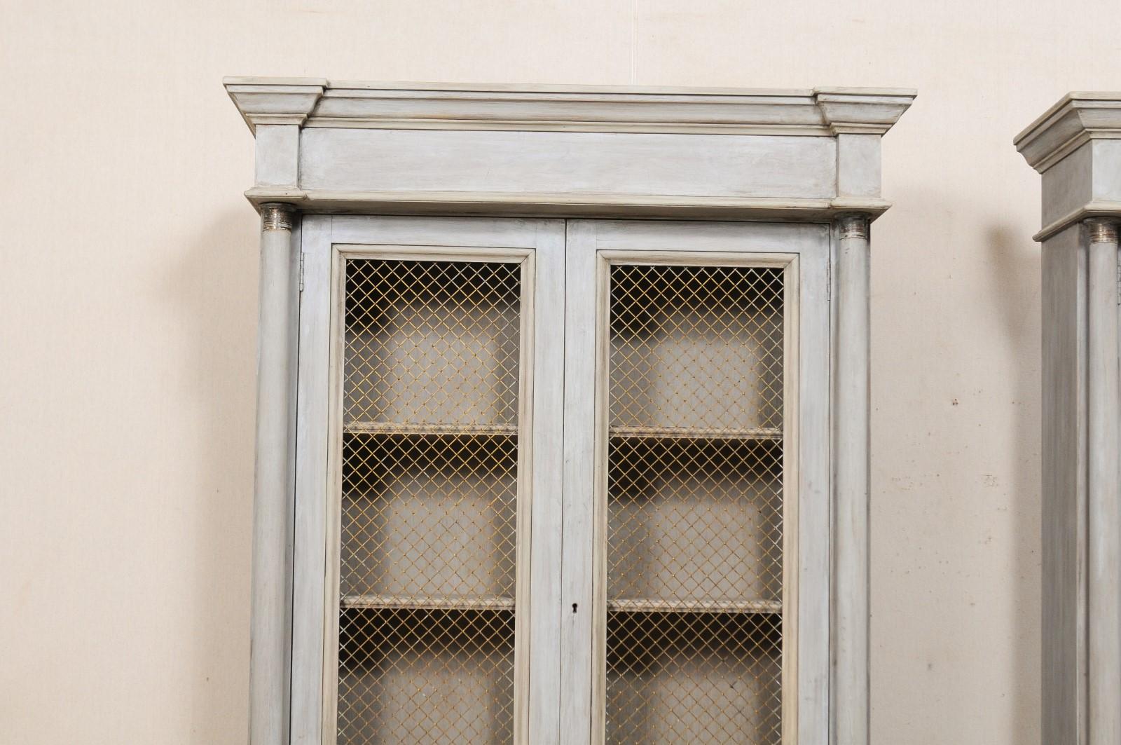 Handsome Pair of Tall Empire-Style Buffet à Deux-Corps, Mid-20th ...