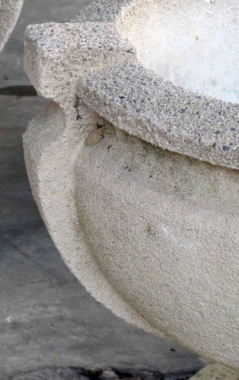 Handsome Pair of Cast Stone Garden Urns at 1stDibs