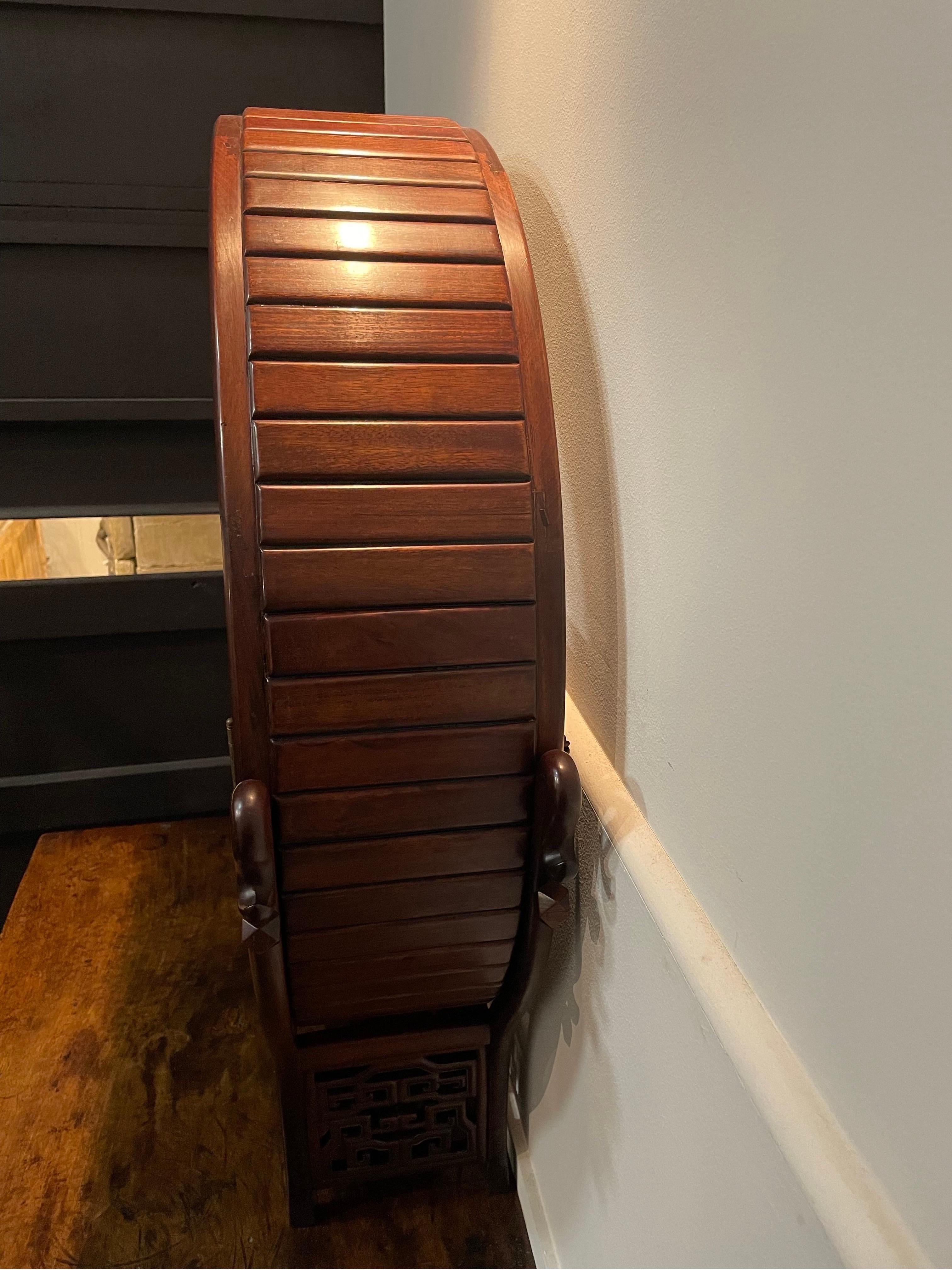 A Hardwood Moon Shape Display Cabinet, 20th century For Sale at 1stDibs