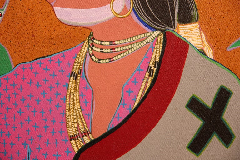 A. Harvey - Jewel Toned Modern Abstract Contemporary Native American ...