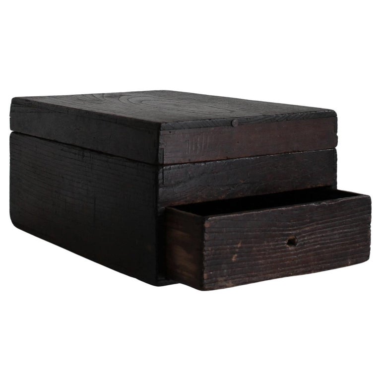 Heavily Patinated Early Meiji Period Japanese Wabi Sabi Storage Box and ...