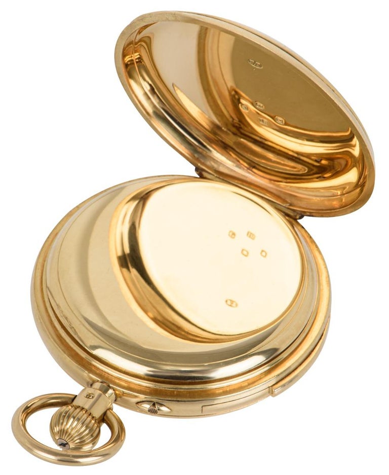 Heavy English 18ct Yellow Gold Full Hunter Keyless Lever Minute ...